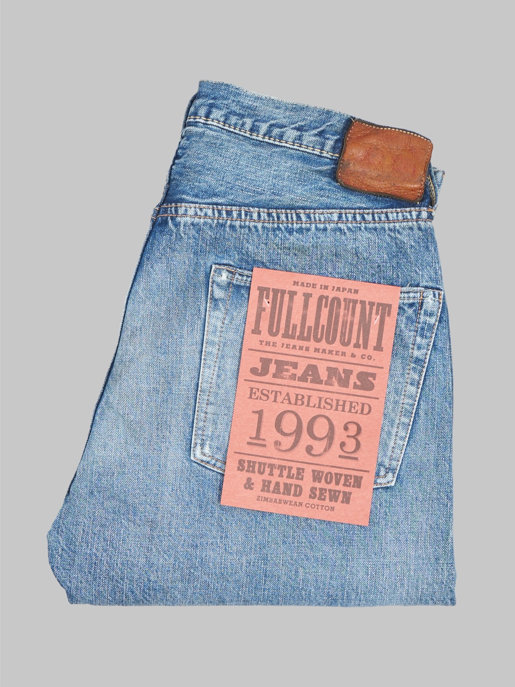 Fullcount 1103 Dartford Jeans Clean Straight – Stonewashed Vintage Selvedge Denim