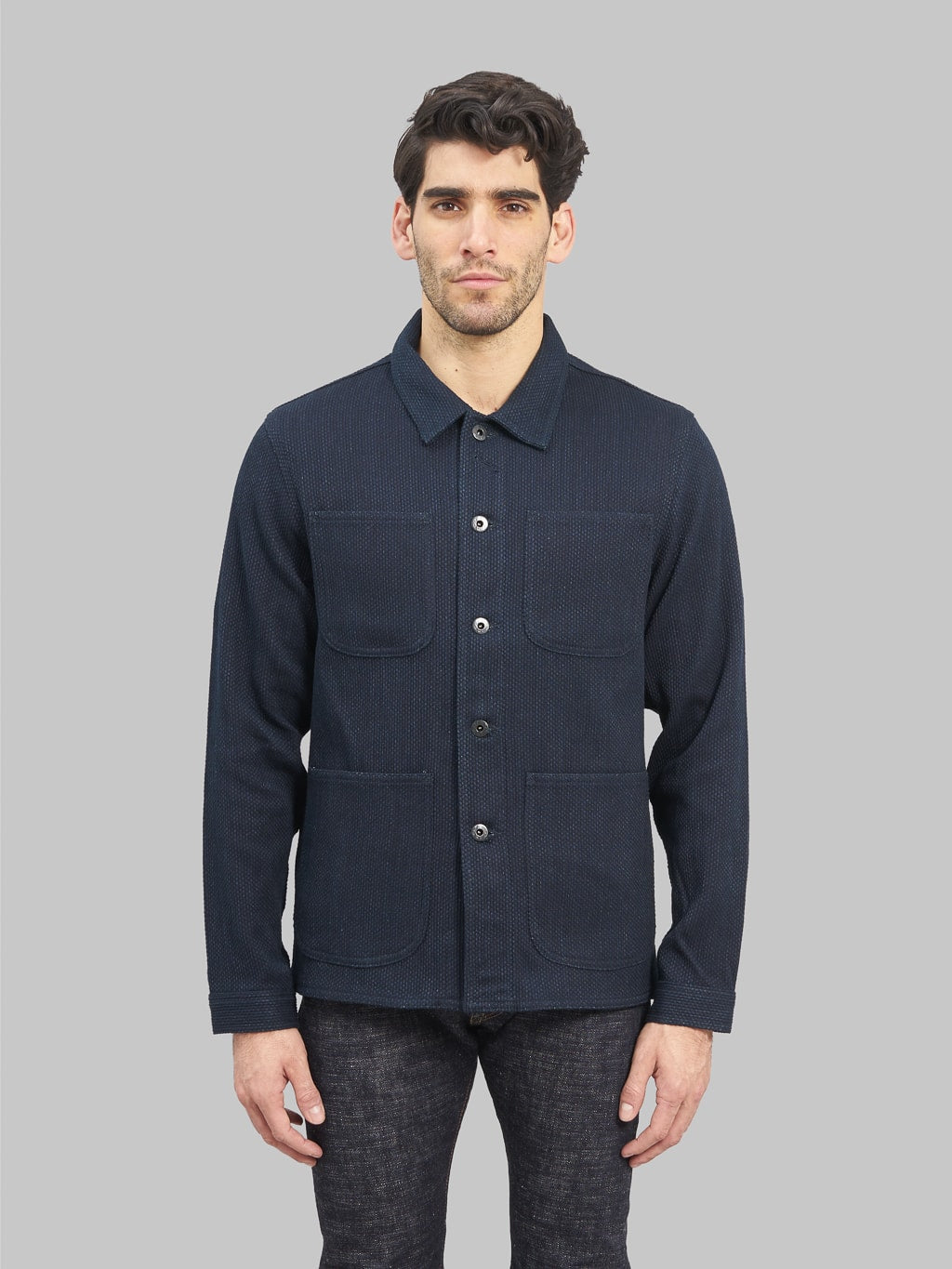 Japan Blue Indigo Sashiko Coverall Jacket | Made in Japan