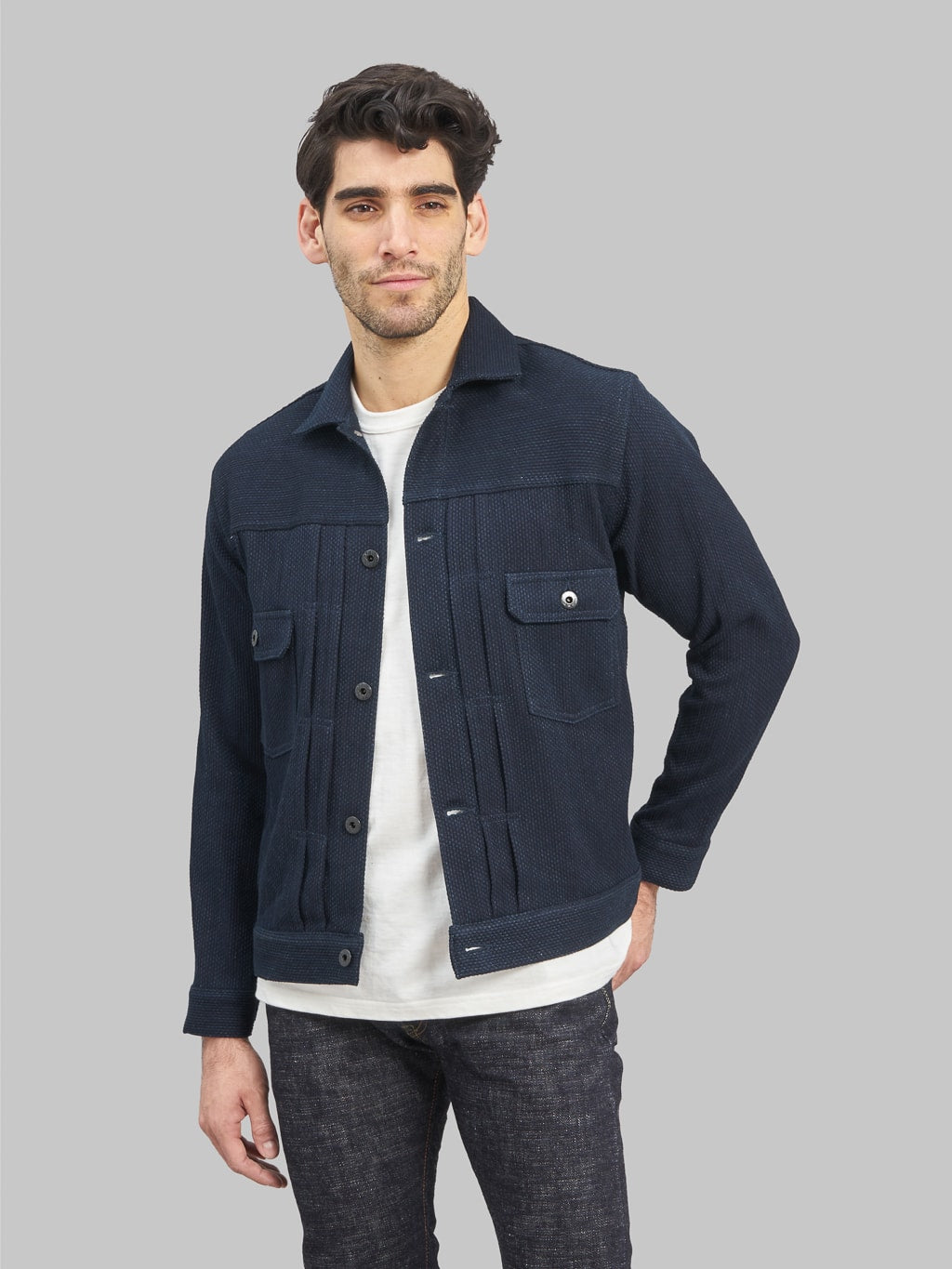 Japan Blue Sashiko Type II Jacket Indigo – Slim Fit Heritage