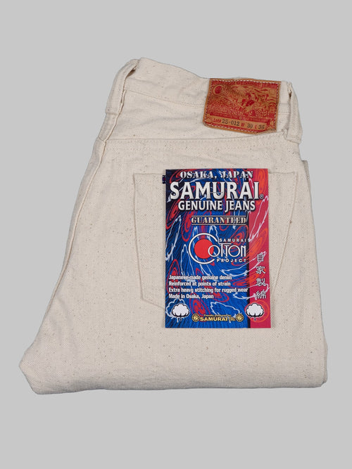 Samurai Jeans S710SC-KI Japanese Cotton Ecru 18oz Slim Straight Jeans