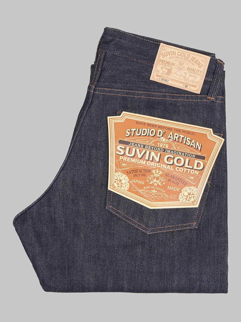Studio D'Artisan Suvin Gold D1837 Relaxed Tapered Jeans