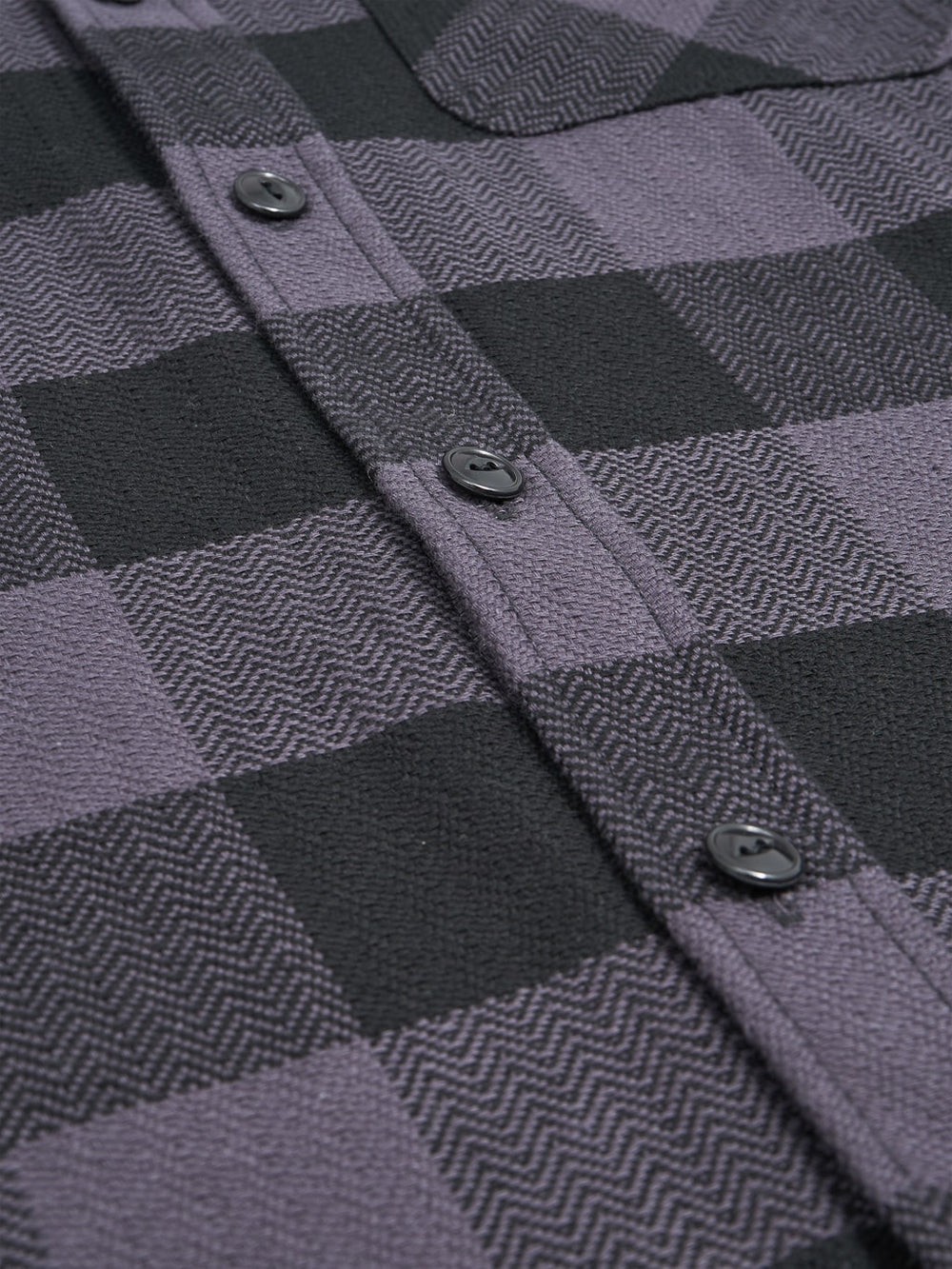 The Flat Head Block Check Flannel Shirt Grey/Black