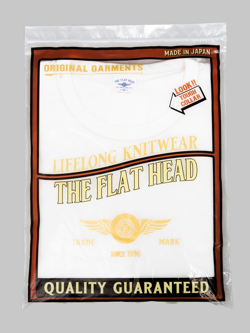 The Flat Head Loopwheeled Heavyweight Plain T-Shirt White