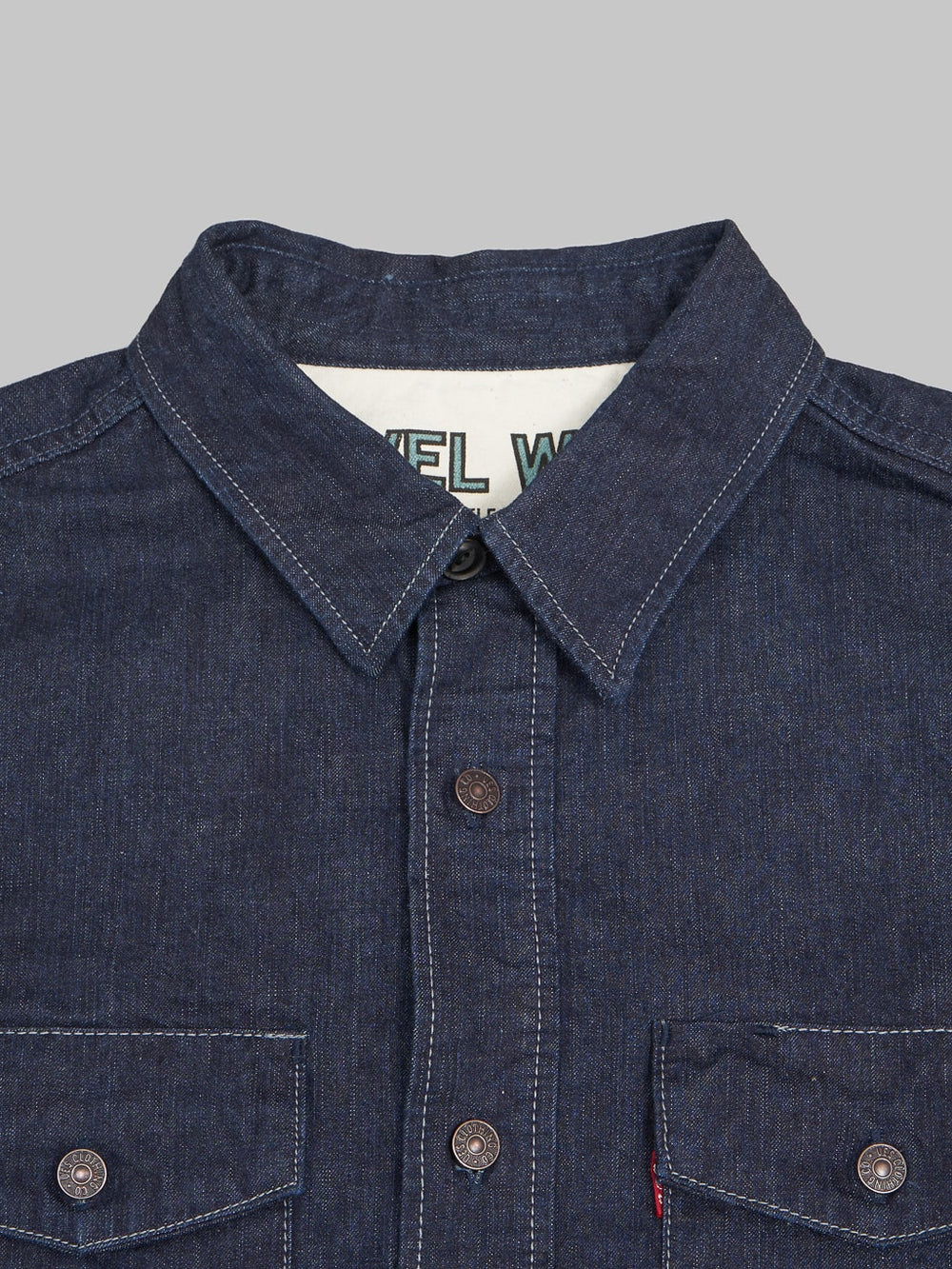 UES Traveling Shirt - Indigo Work Shirt with Sewn-In Travel Journal