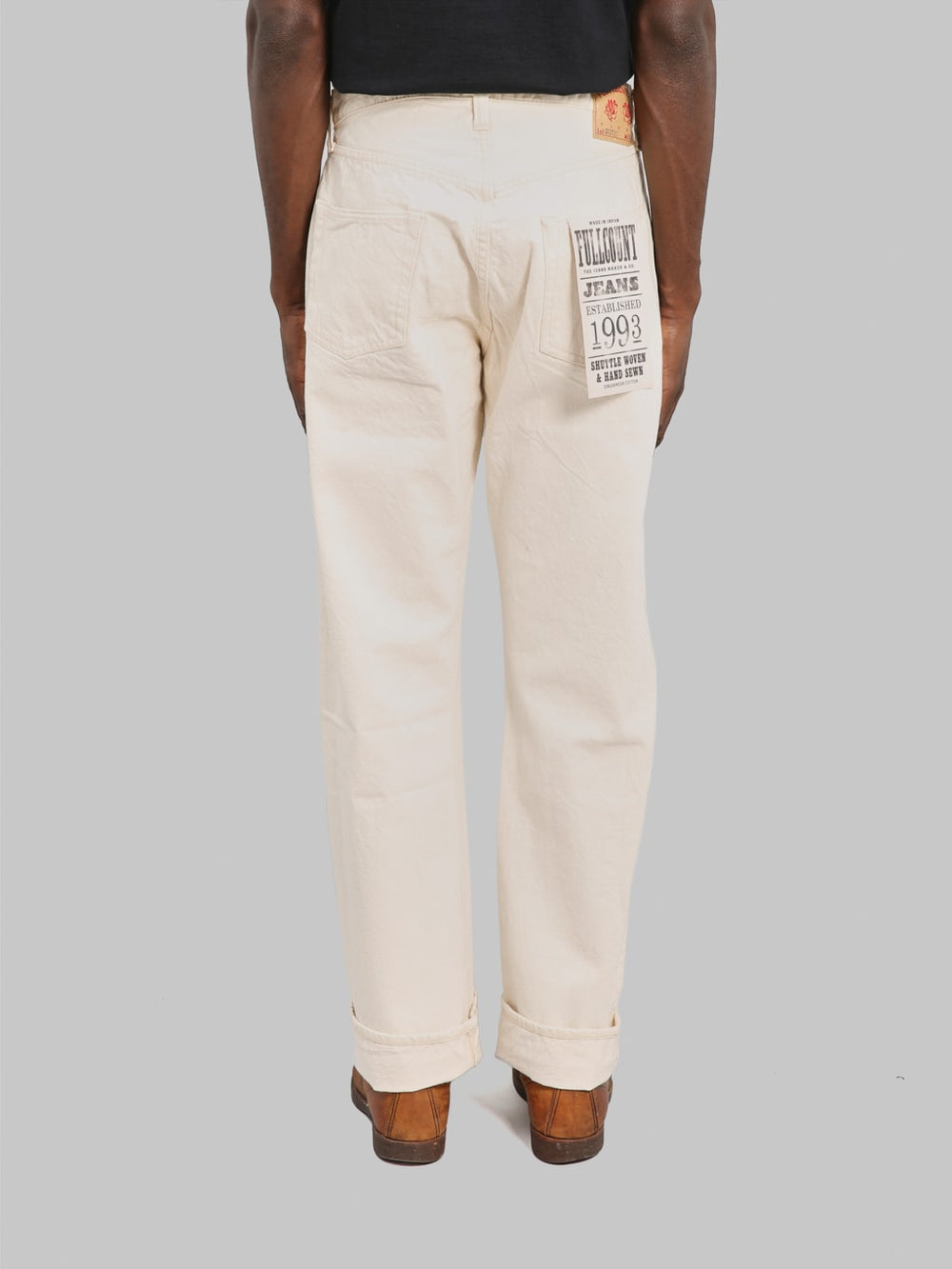 Fullcount 010EC 13oz Ecru Selvedge Wide Straight Jeans | Organic Denim