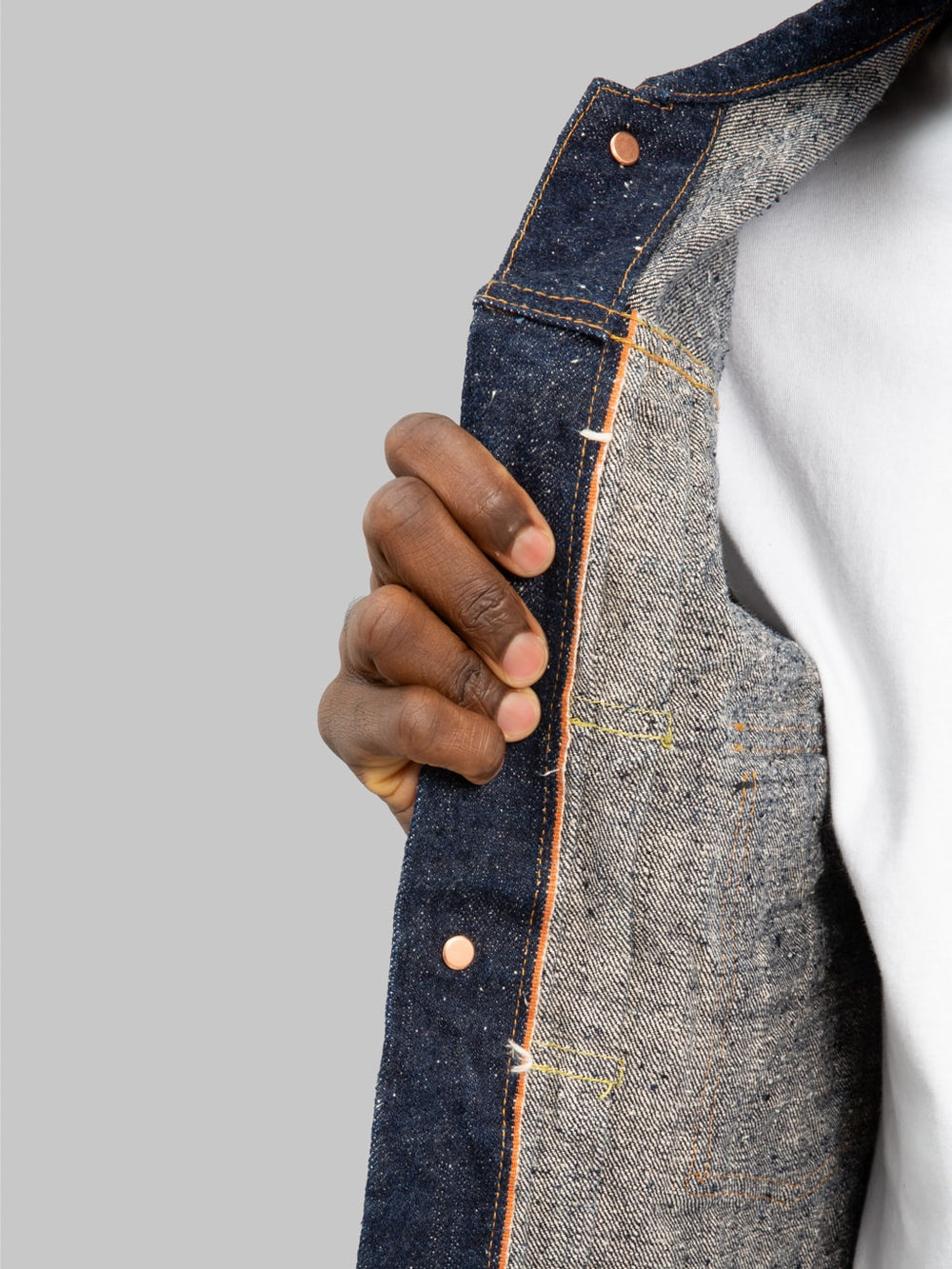 Graph Zero Type II Denim Jacket - 15oz Nep Selvedge with T-Back Design