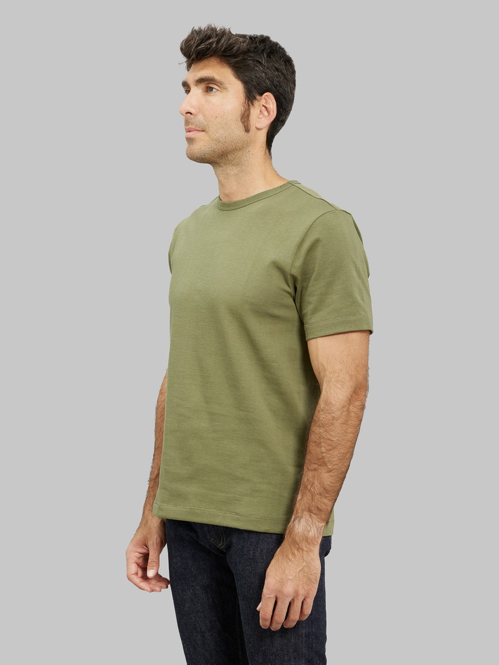 Merz b. Schwanen 215 Loopwheeled Classic T-Shirt Army Green