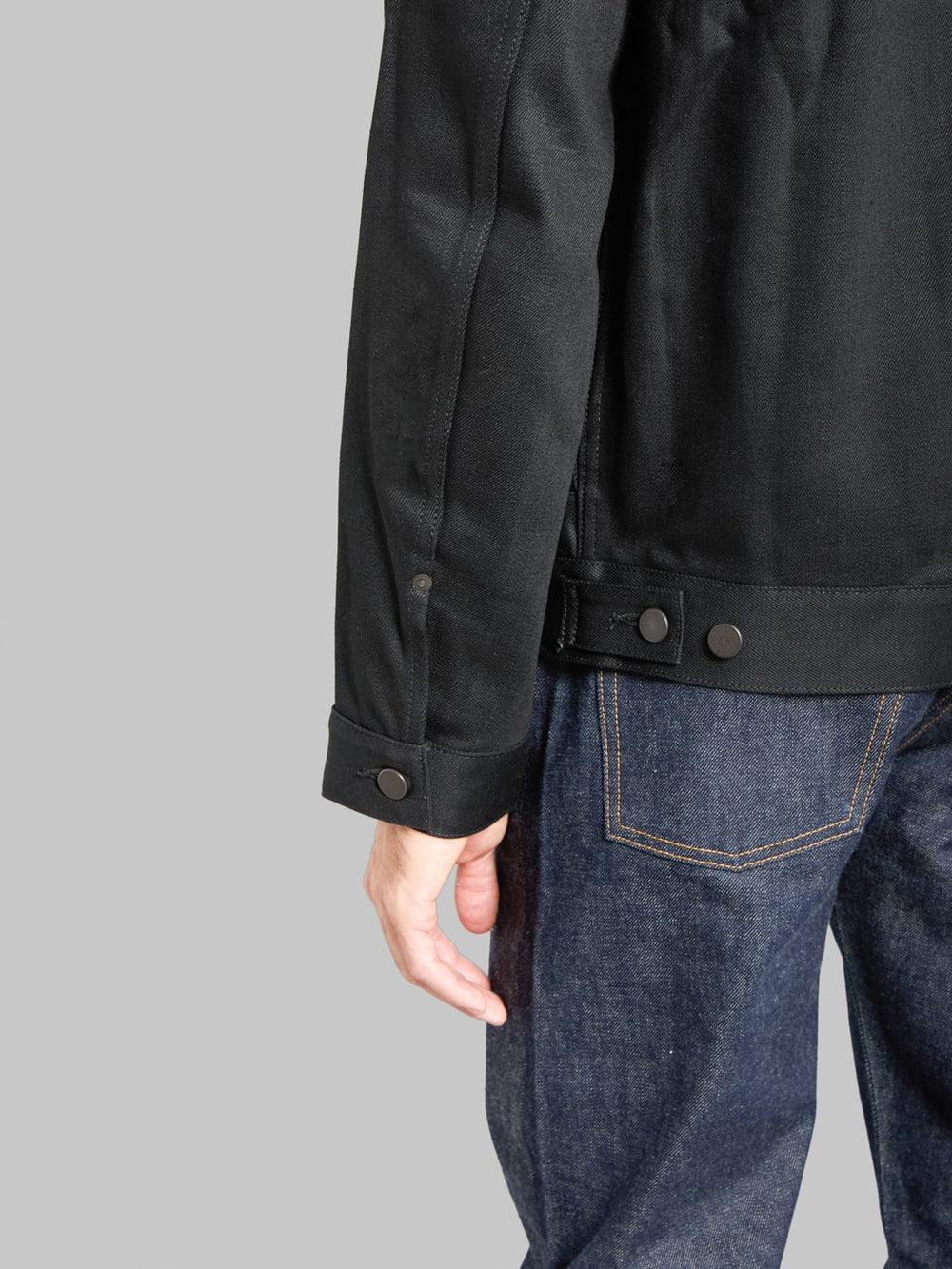 Momotaro MMGJ1002 Type II Denim Jacket | 14.7oz Black Sulfur-Dyed Denim