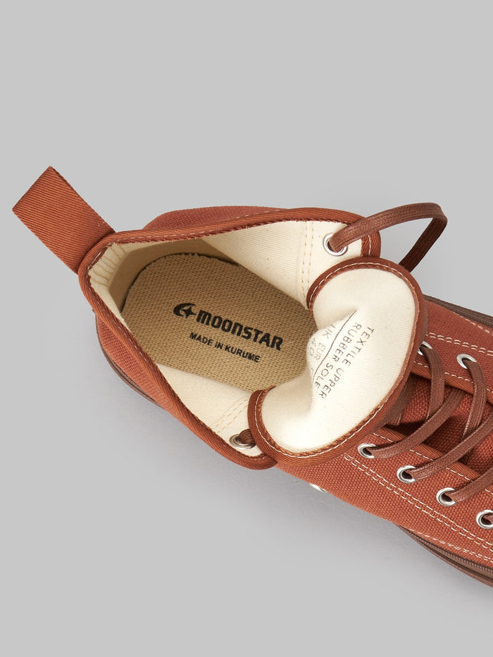 Moonstar Hi Basket Brown – Vulcanized Canvas Sneakers from Japan