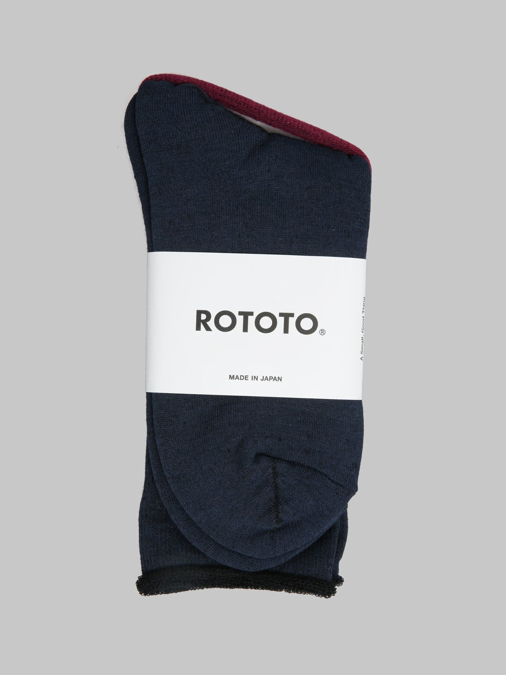 ROTOTO City Socks Navy / Black | Made in Japan