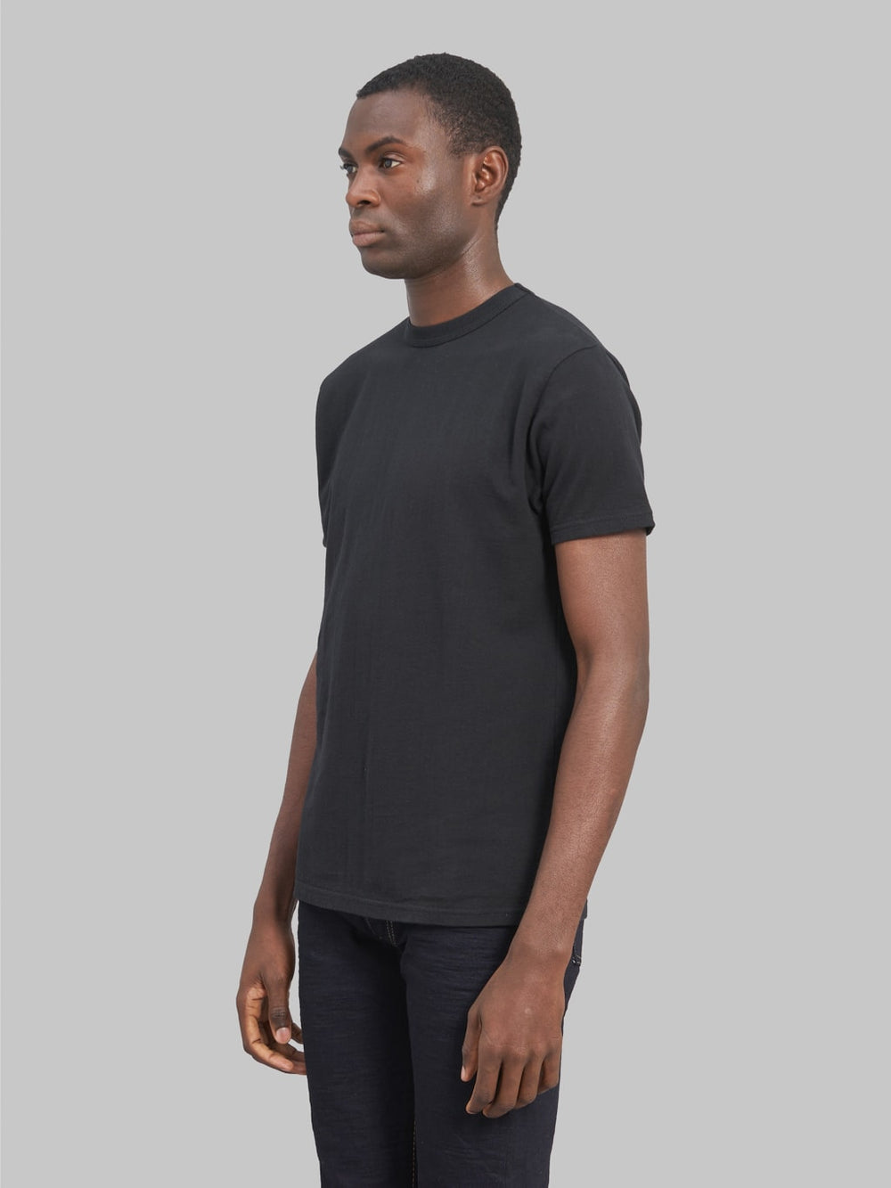 Samurai Jeans SJST25-RIM Inlay Loopwheel Solid Tee Black – Japan Made