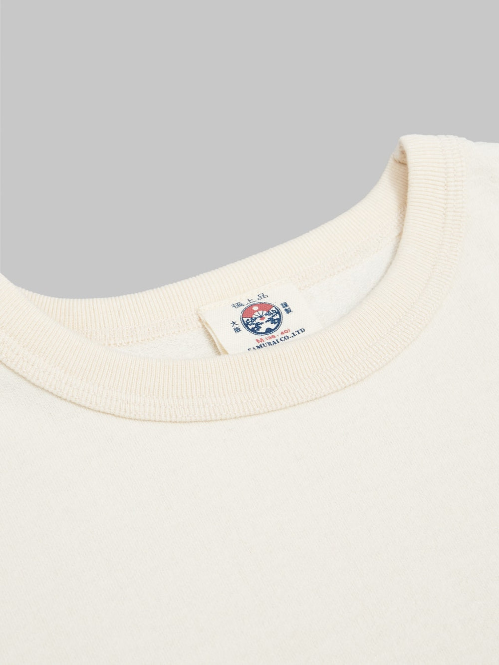 Samurai Jeans SJST25-RIM Inlay Loopwheel Solid Tee Ivory – Japan Made