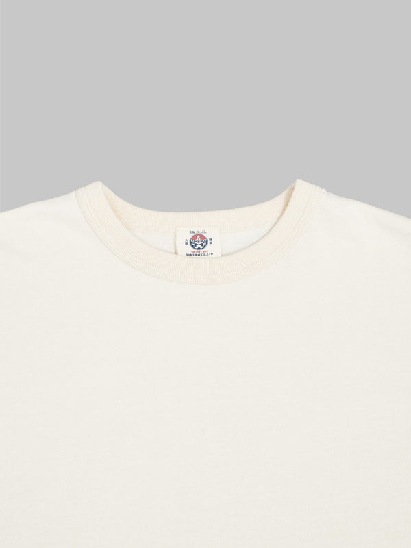 Samurai Jeans SJST25-RIM Inlay Loopwheel Solid Tee Ivory – Japan Made