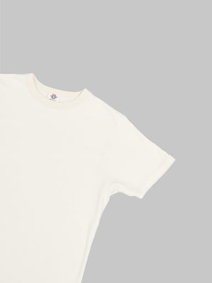 Samurai Jeans SJST25-RIM Inlay Loopwheel Solid Tee Ivory – Japan Made