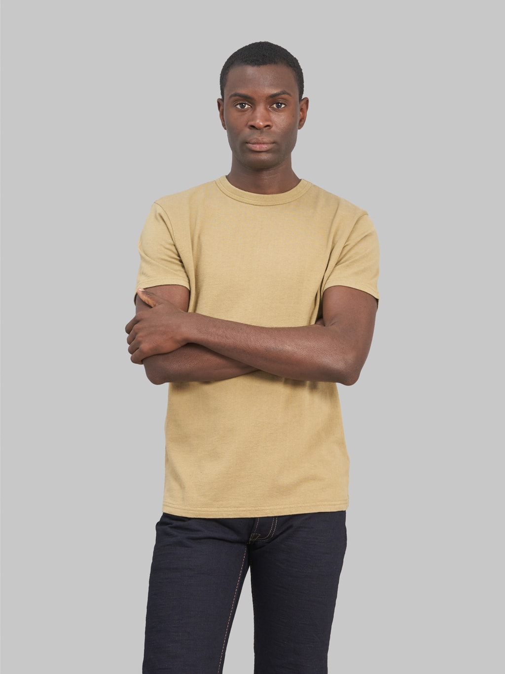 Samurai Jeans SJST25-RIM Inlay Loopwheel Solid Tee Olive – Japan Made