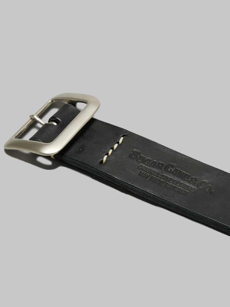 Sugar Cane Cowhide Leather Garrison Belt Black
