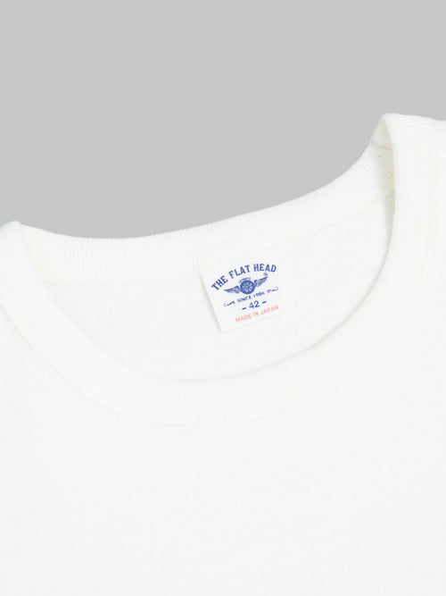The Flat Head 20oz Ultra-Heavyweight Loopwheeled Tee White | FN-HTK-001