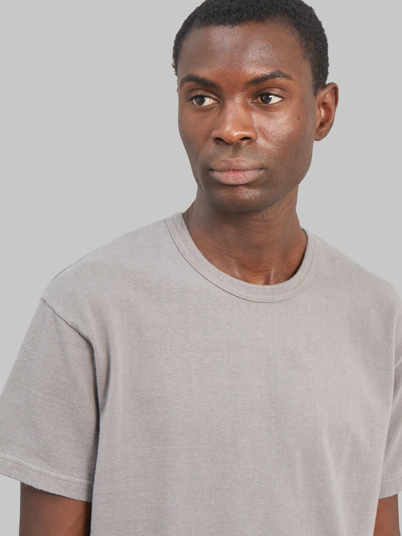 The Rite Stuff Heavyweight 9oz Loopwheel Tee Grey | Made in Japan