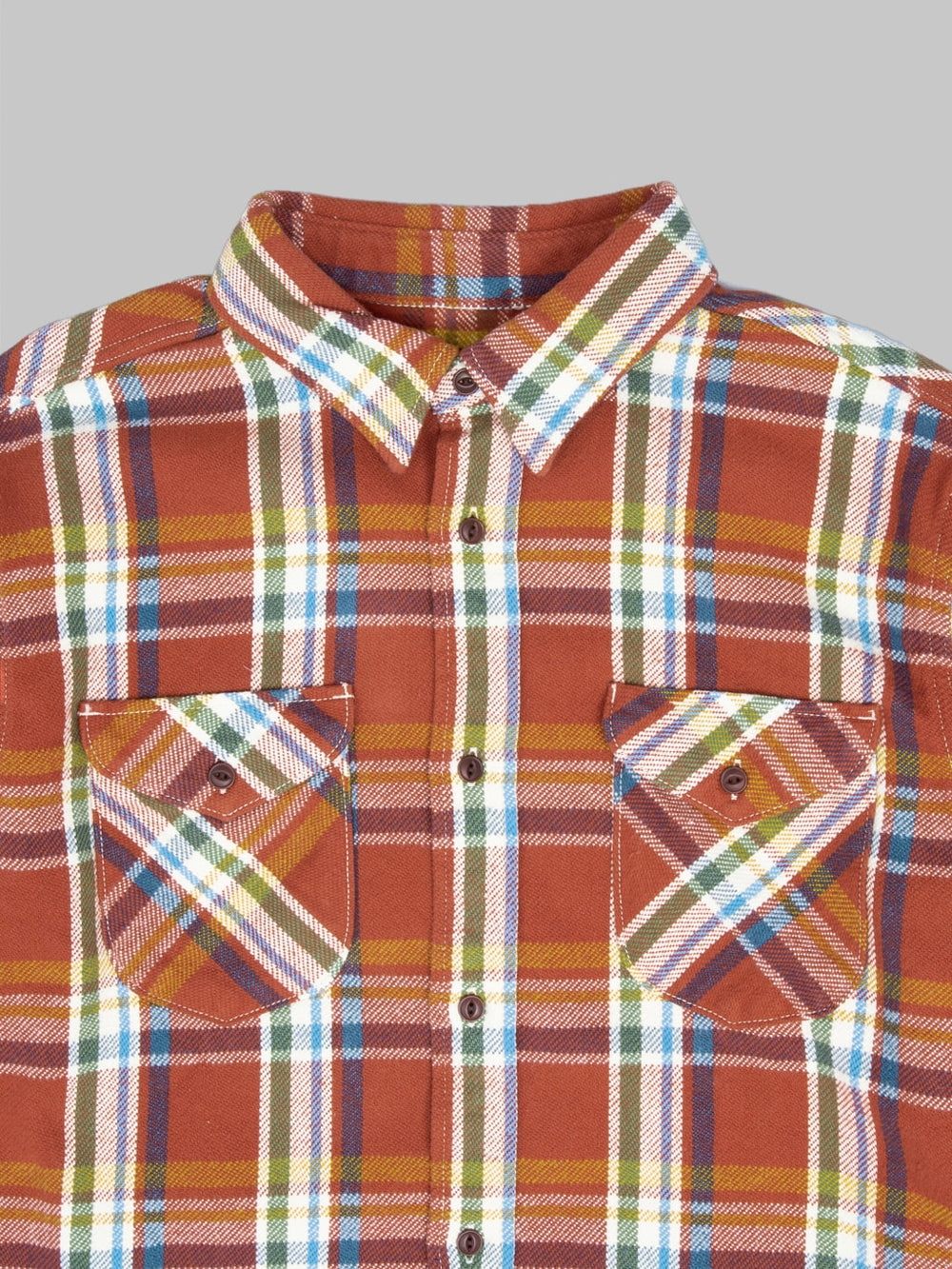 UES Heavy Flannel Shirt Red – 14.5oz Japanese Fabric, Built to Last