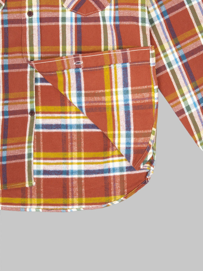 UES Heavy Flannel Shirt Red – 14.5oz Japanese Fabric, Built to Last