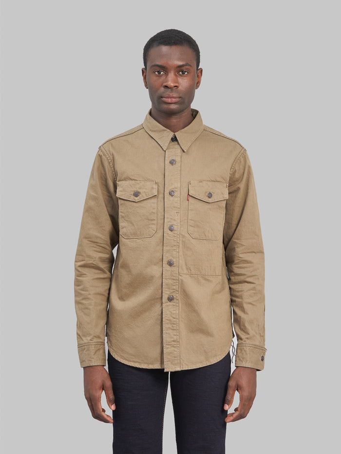 UES Traveling Shirt - Olive Work Shirt with Sewn-In Travel Journal