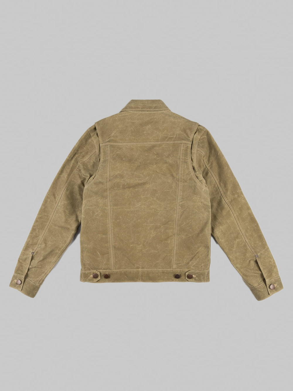 Freenote Cloth Riders Jacket Waxed Canvas Tobacco Brown Interior