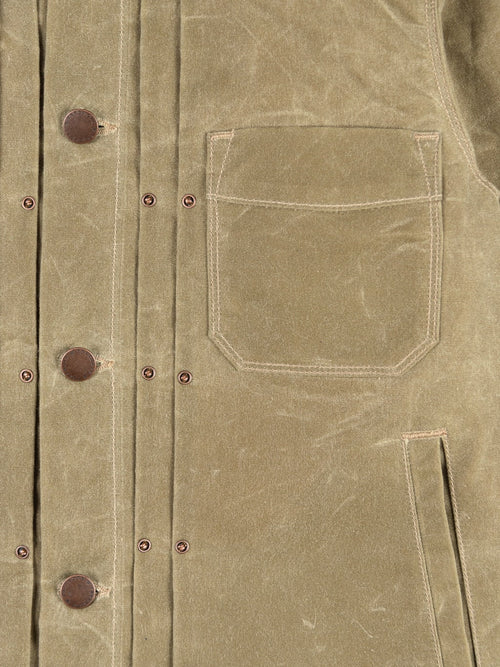 Freenote Cloth Riders Jacket Waxed Canvas Tobacco Brown Interior