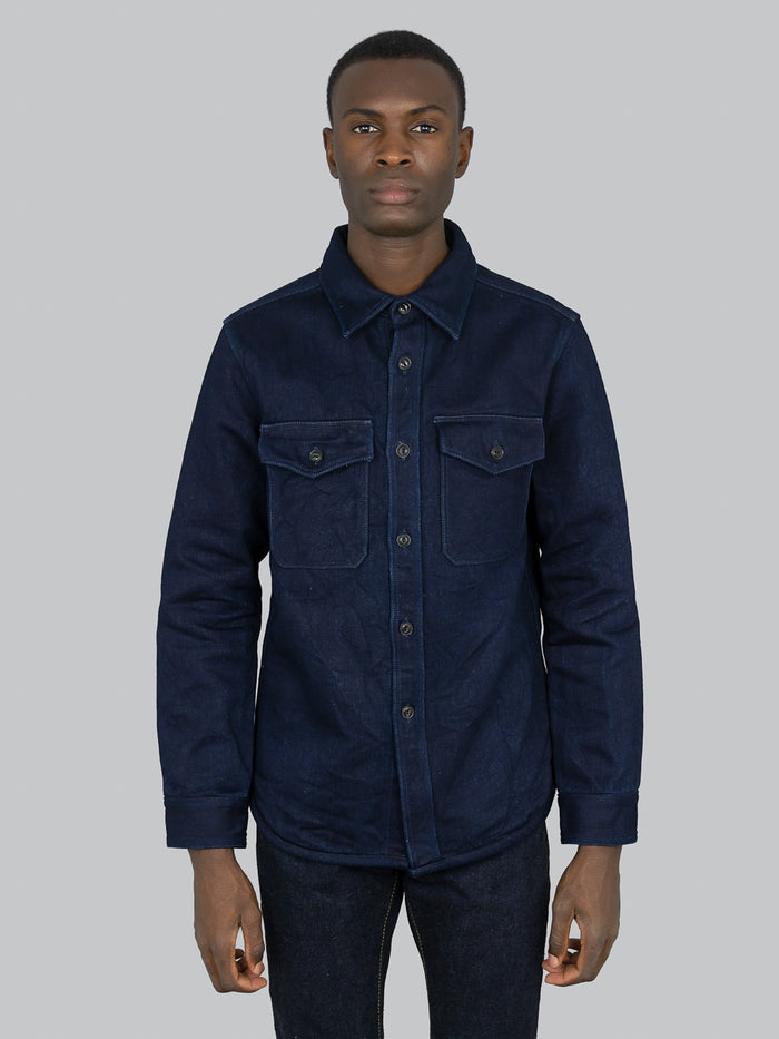 UES Extra Heavy Tricotine Shirt – Indigo Double Twill Work Shirt