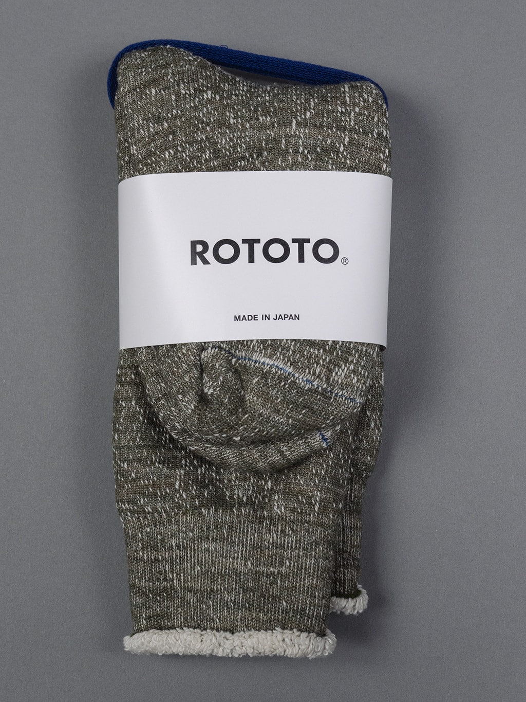 ROTOTO Double Face Crew Socks "Merino Wool & Organic Cotton" Army Gree